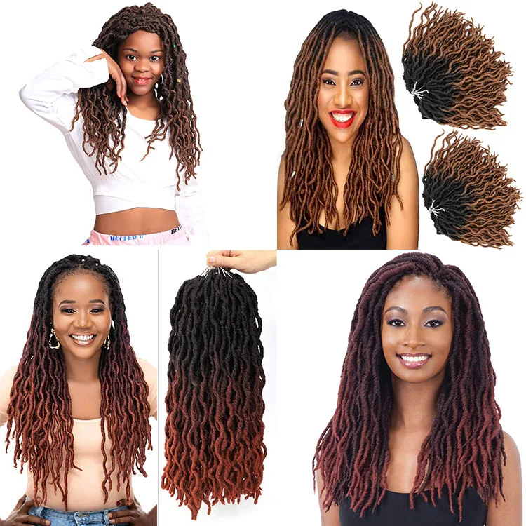 Gypsy Locs Goddess Faux Locs Crochet Hair Extension Ombre Braiding Hair ...