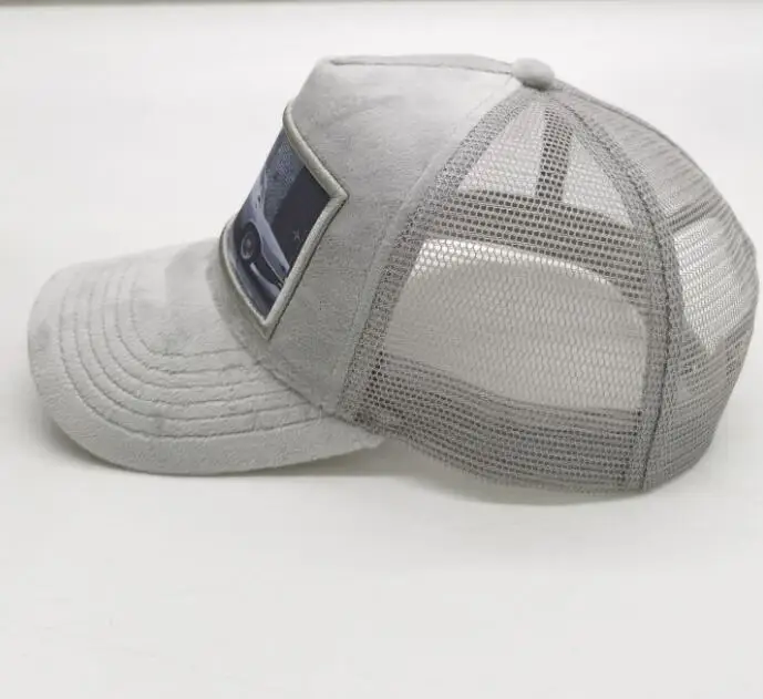 Wholesale Mesh Custom Velvet Trucker Cap - 5 Panels