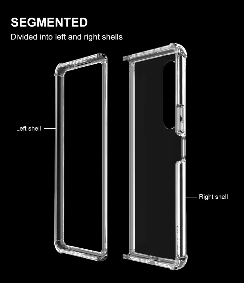 Vmax for Samsung Galaxy Z Fold 3 2 5G Case Clear Transparent Folding ...