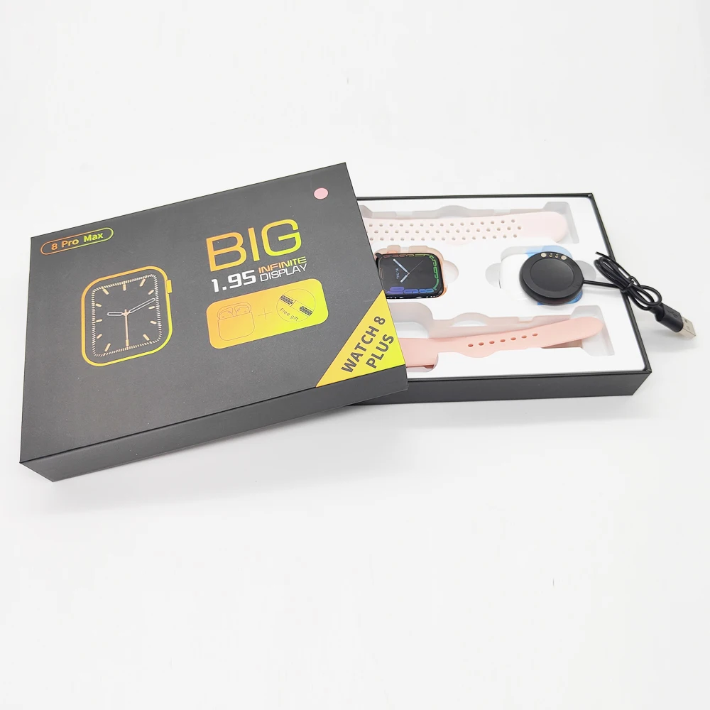 Factory 8 Pro Max Smartwatch 2 In 1 With Earphone 1.95 Inch Sports ...