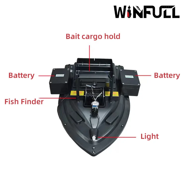 WINFULL Wireless Remote Control Fishing Feeder Video Fish Finder Bait Boat GPS Positioning RC ...