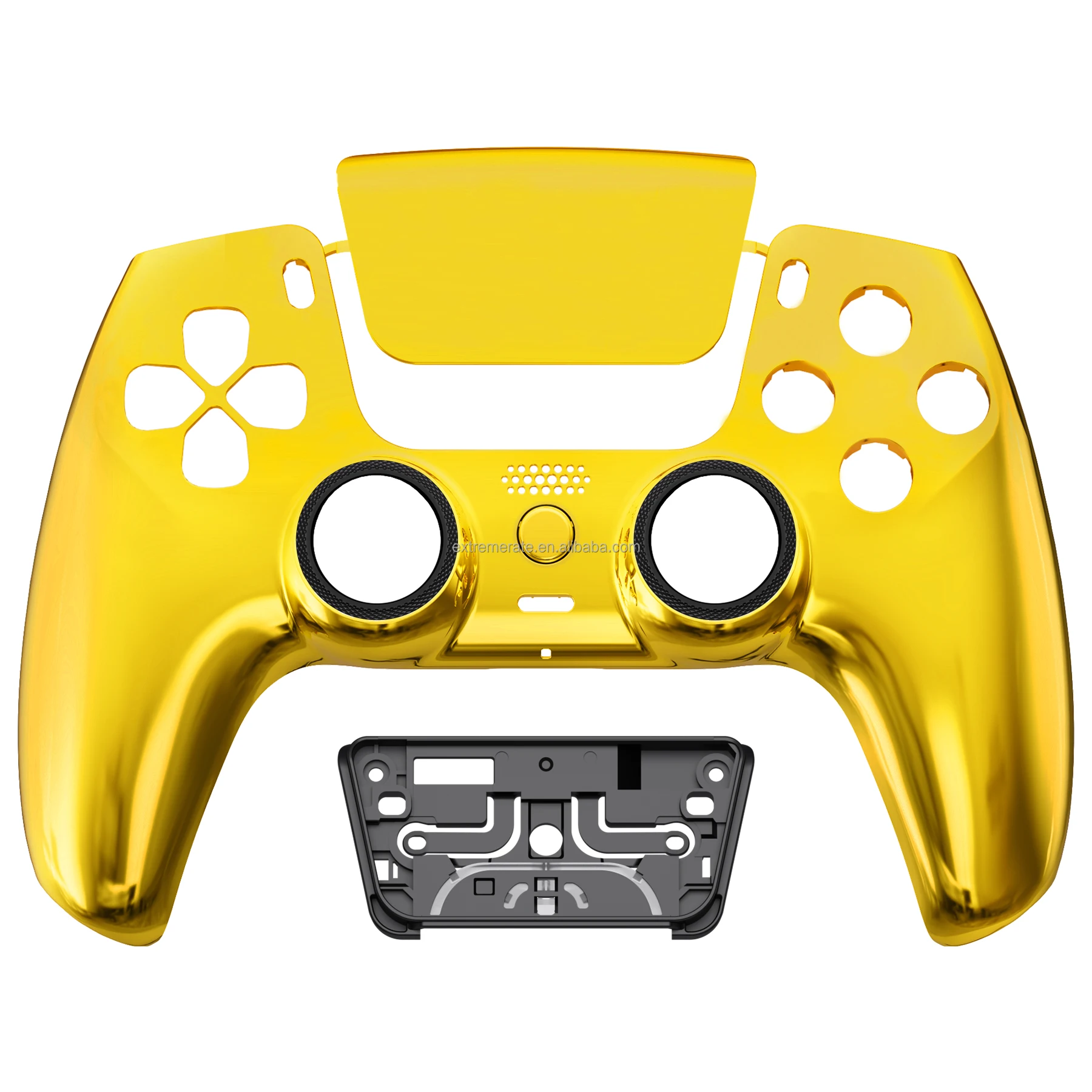 Extremerate Luna Redesigned Chroming Gold Controller Case Front Shell With Touchpad Cover For ...