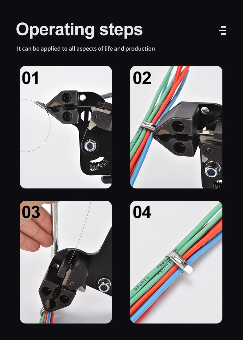 Banding Cable Tie Fasten Tool - Stainless Steel 201 304 316