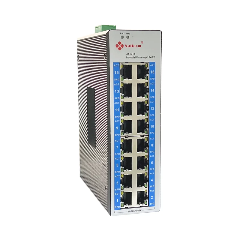Din Rail DC24V IP40 Aluminum 16 GE RJ45 Copper Ports Unmanaged ...