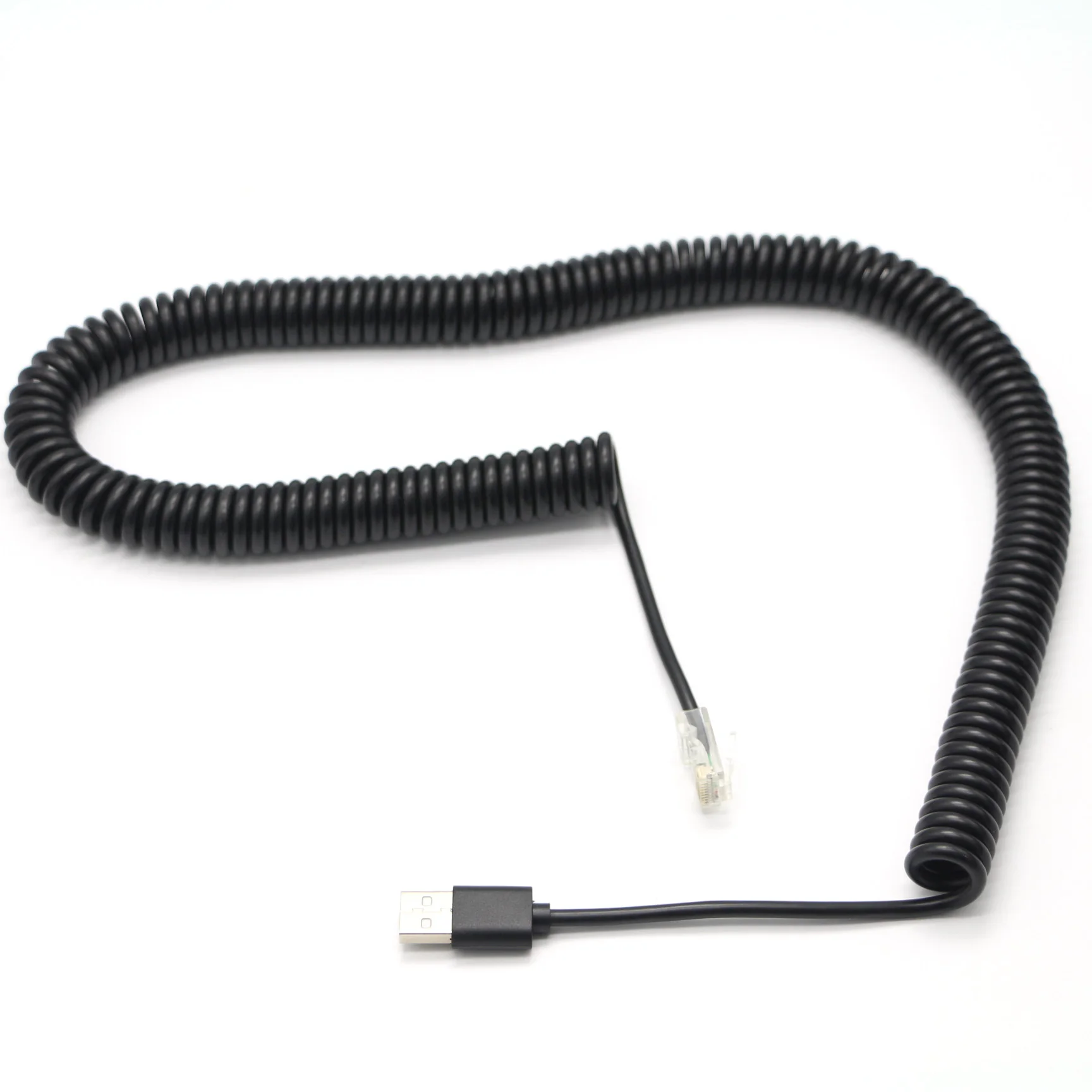 Usb To Rj11 Telephone Network Ethernet Patch Cord Stretchy Spring ...