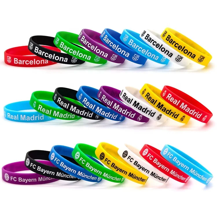 Custom Color And Logo Sports Club Silicone Bracelet Wristband ...