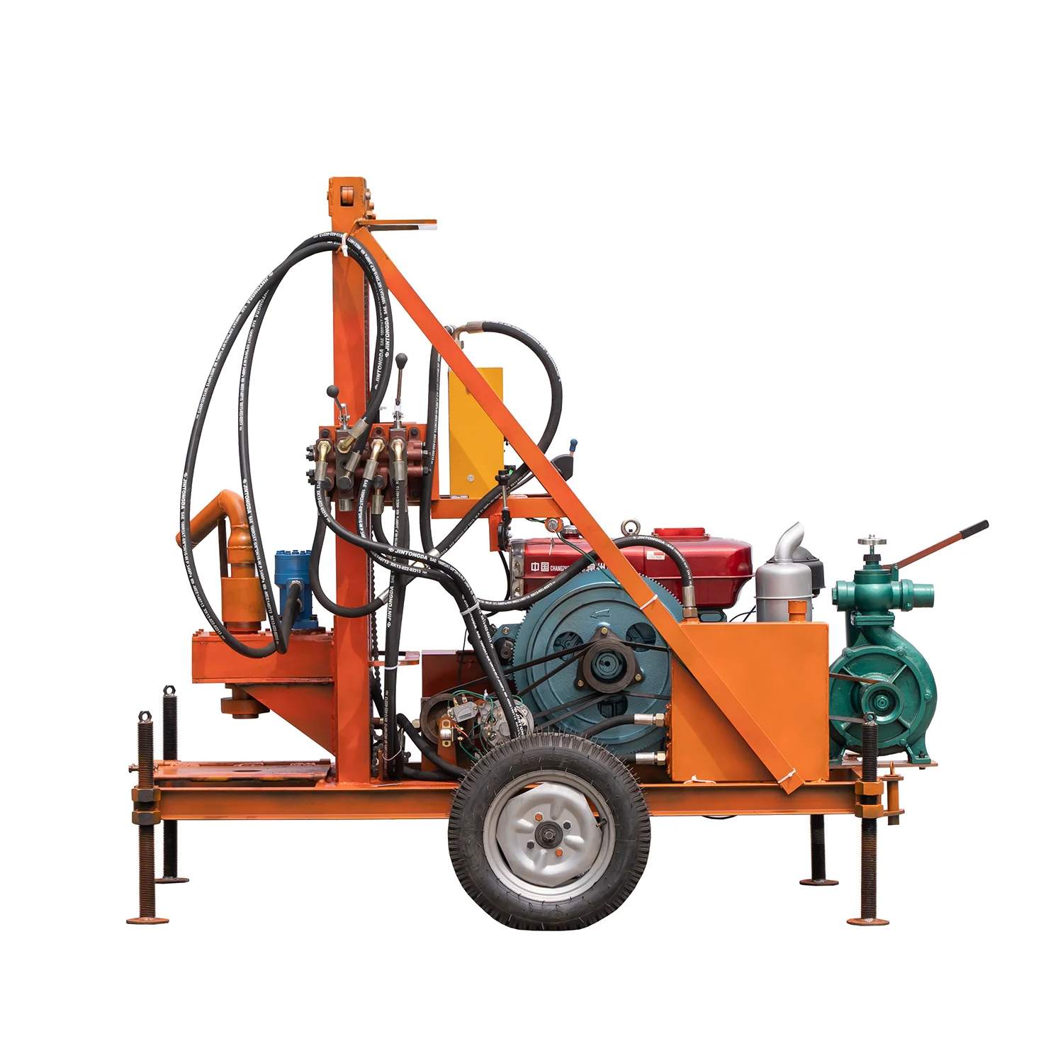 150 Meters Hydraulic Portable Mine Drilling Rigs 22hp Diesel ...