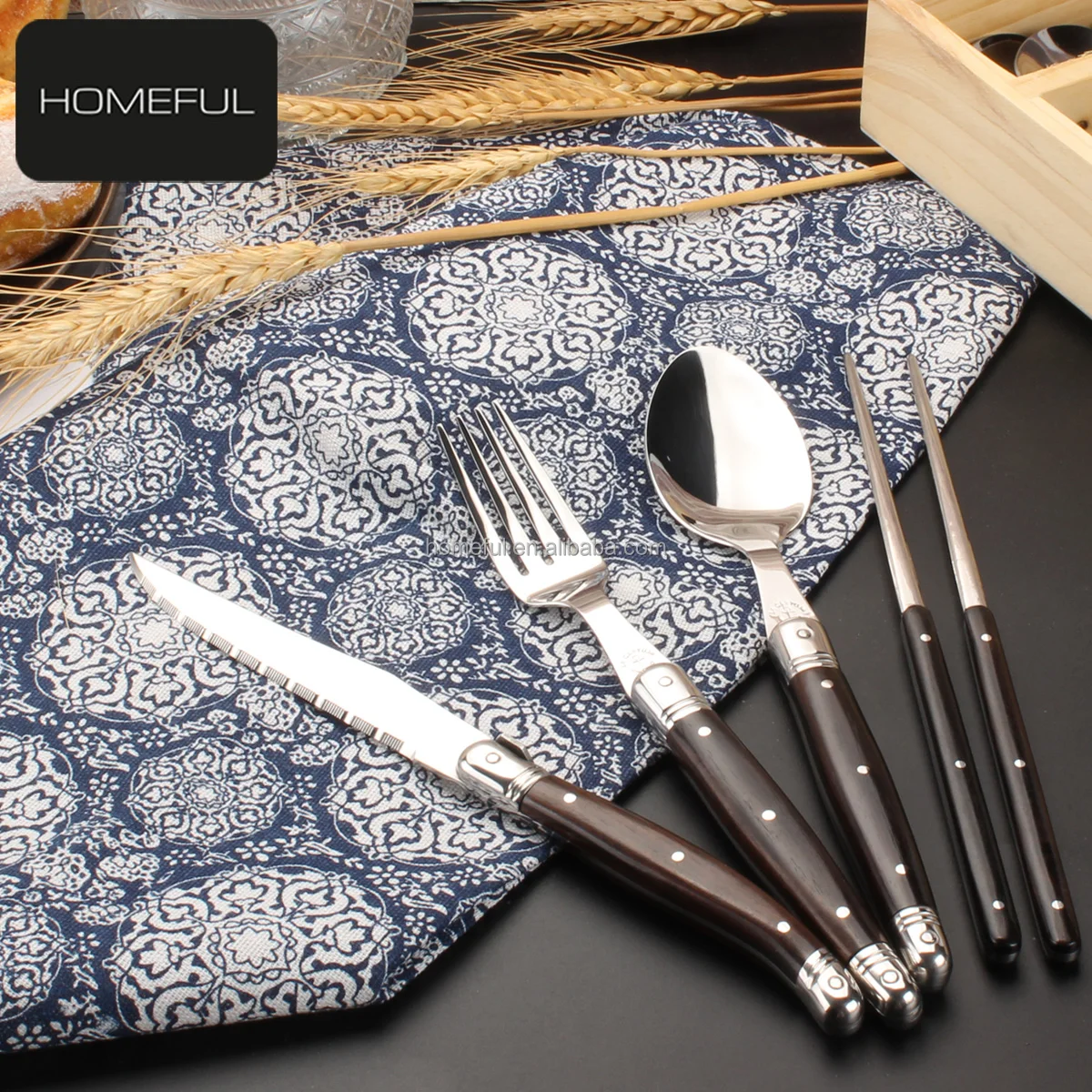 Laguiole High-End Stainless Steel Flatware Set for Hotels
