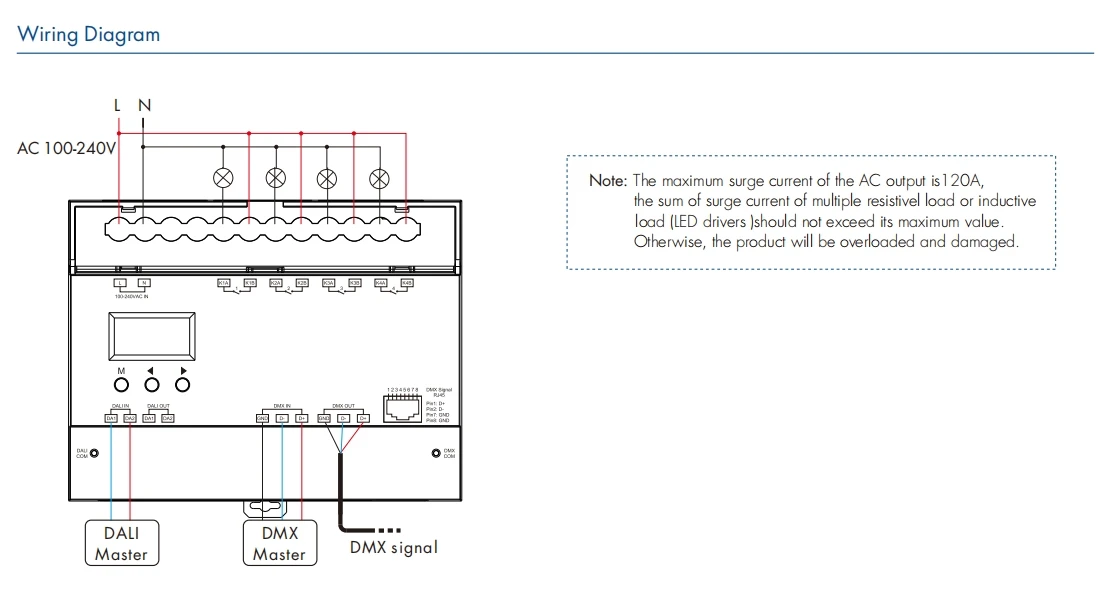 Alibaba.com: DH4 100V-240VAC 4CH*16A DALI AC Relay — DT7 DALI-2 ...