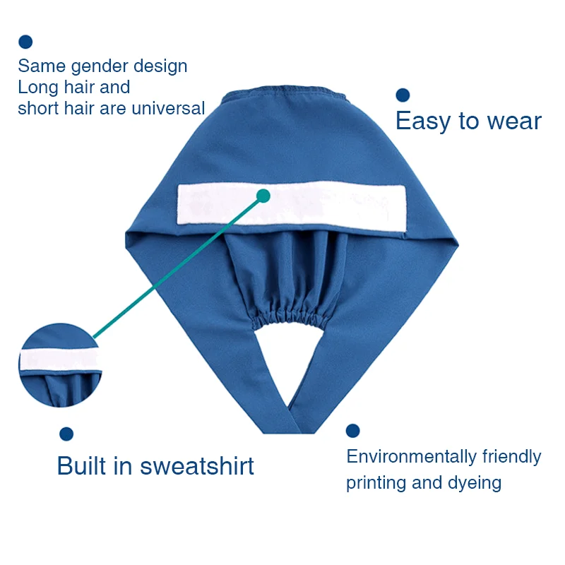 Quick-Drying Elastic Dental Nurse Cap Sweat-Absorbing Adjustable ...