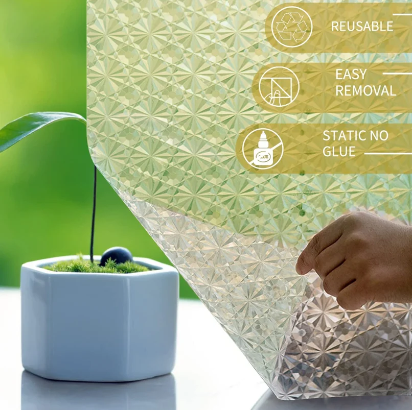 PVC Window Film Strip Modern No Glue PVC Static Film Frosted Window ...