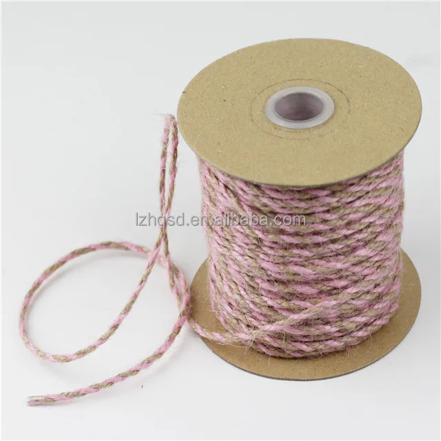 100 Meter Roll Of Red And Natural Jute String Cord For Crafts And ...