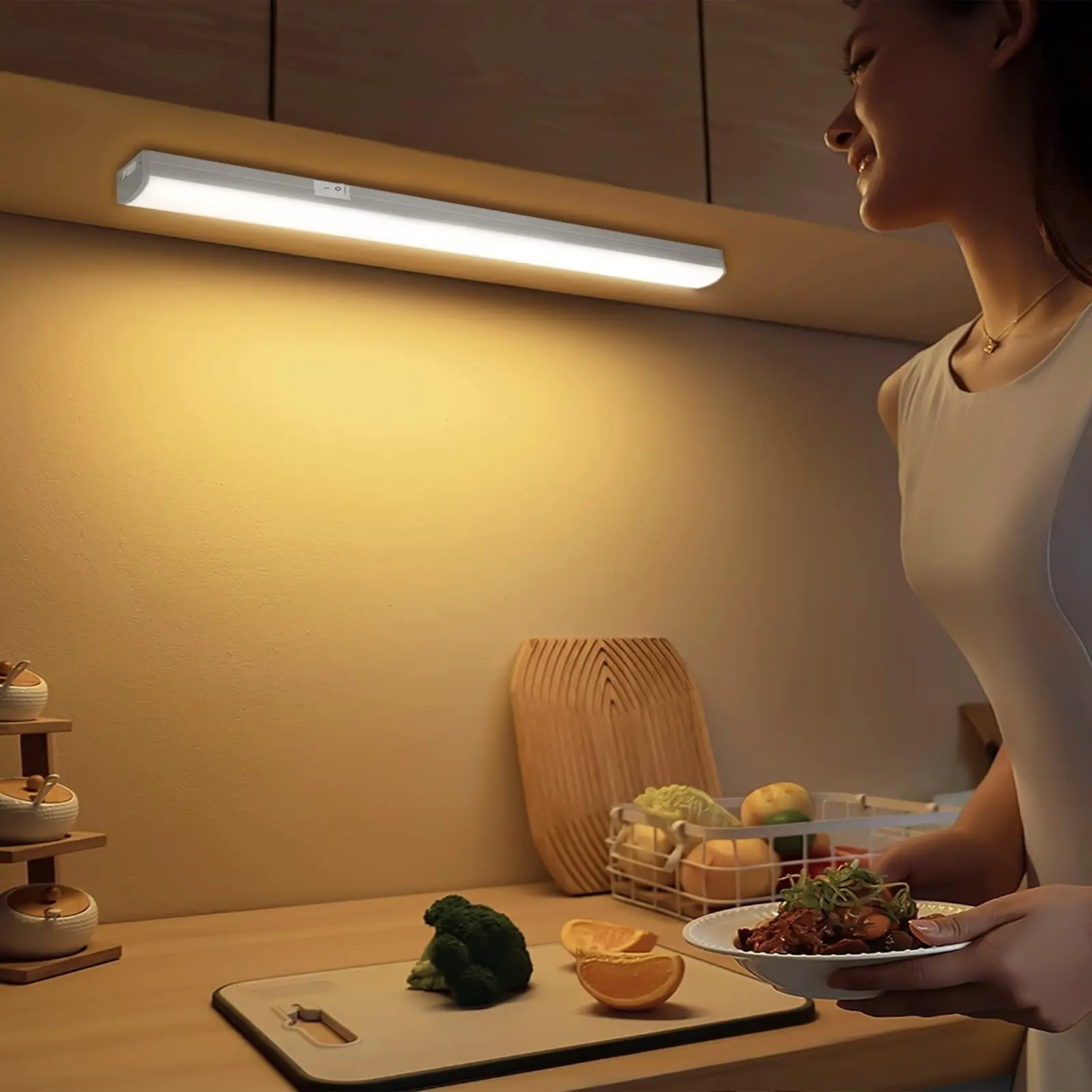 Surface Mounted Hardwired 120v Kitchen Under Cabinet Led Lighting Bar ...