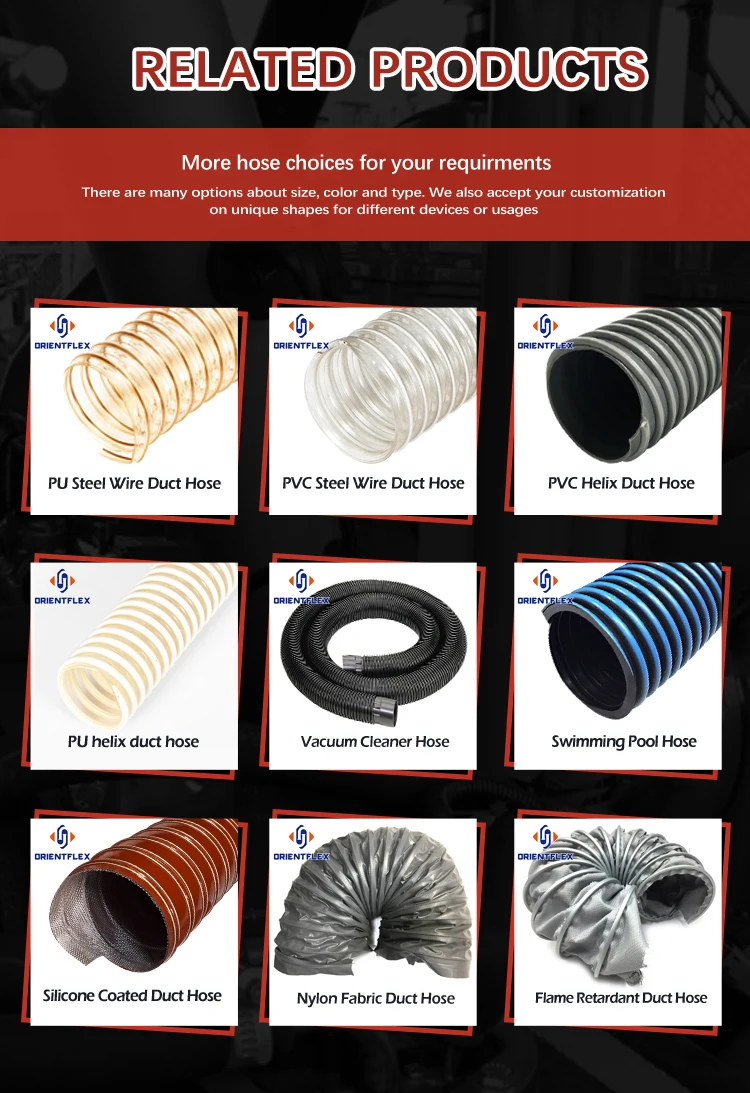 6 Inch Flexible Dust Collection Polyurethane Hose - Orientflex