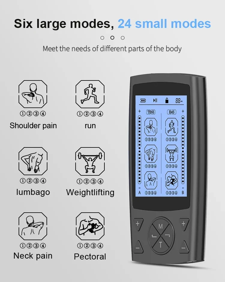 Tens Unit Massage Machine - 24 Modes for Pain Relief