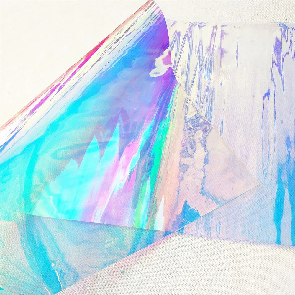 Custom Thickness Rainbow PVC Holographic Waterproof Film Transparent ...