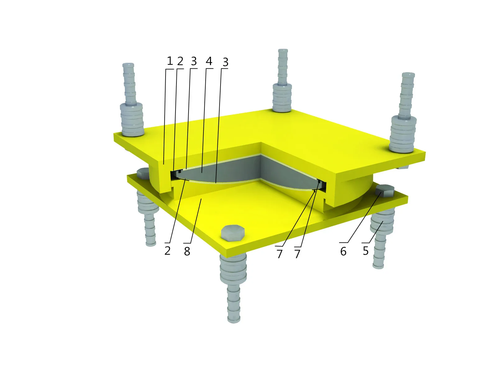 Sliding Type Bridge Spherical Bearings Bridge Pot Bridge Bearing - Buy ...