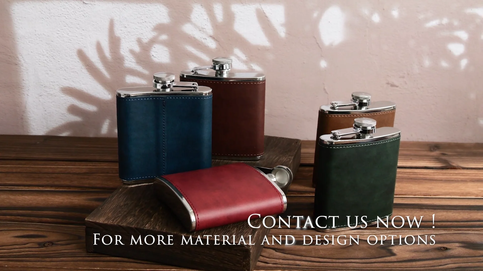 High Quality Pu Leather Wrapped Hip Flask Personalized Vintage ...