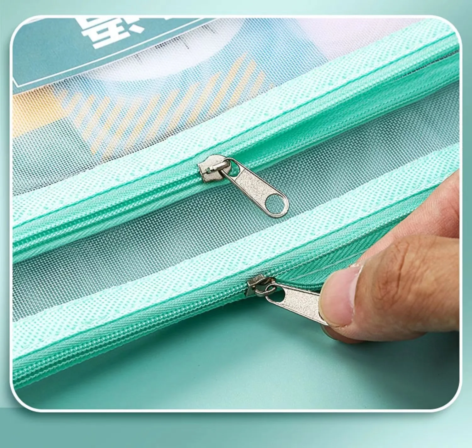 Ingenuity Portable Double Zipper Textbook Sorting Bag