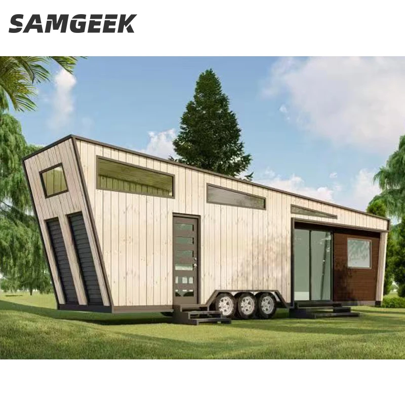 Manufactured Made Prefab Tiny House Home On Wheels Modern Log Cabin ...