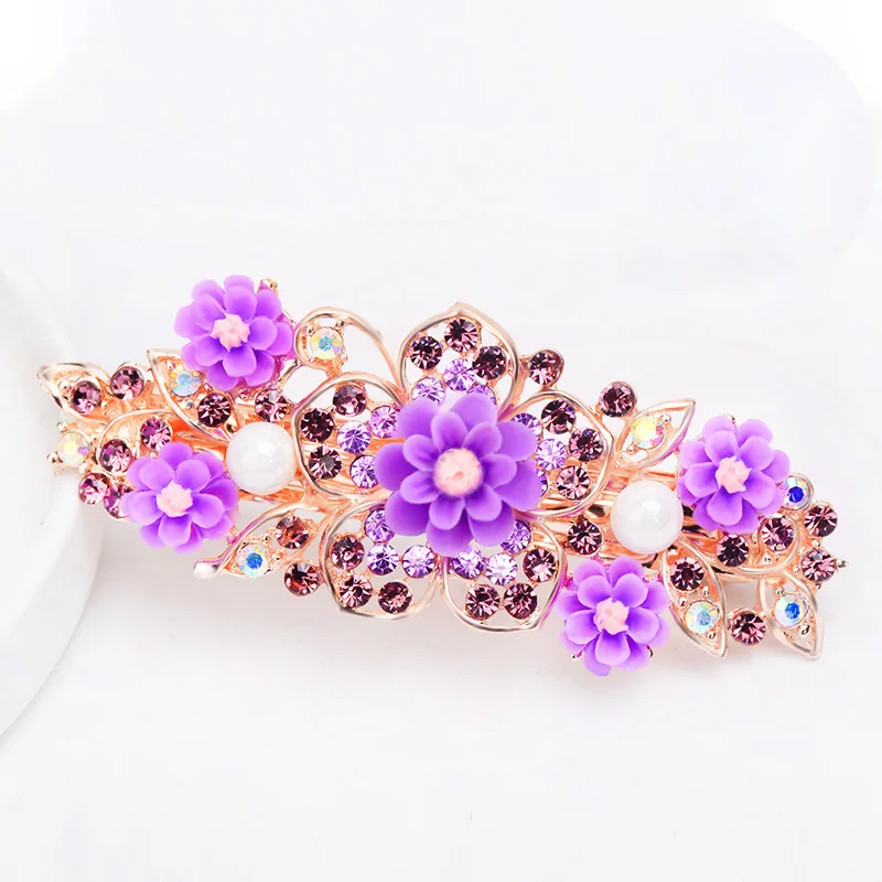 Handmade Spring Hair Accessories Women Elegant Adult Resin Flower Hair ...