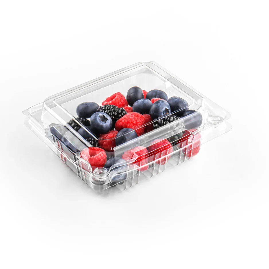 Wholesale Recycled Fruit Display Punnet Transparent Strawberry Box ...
