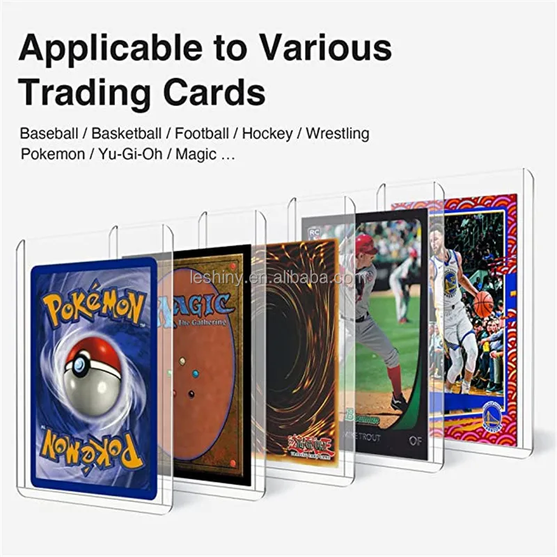 Leshiny 3x4 Colored Boarder Pockets Toploader Card Holder Ultra High ...