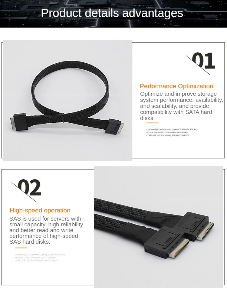Oculink Sff-8611 8i To Sff8611 8i Server Hard Disk Data Extension Cable ...