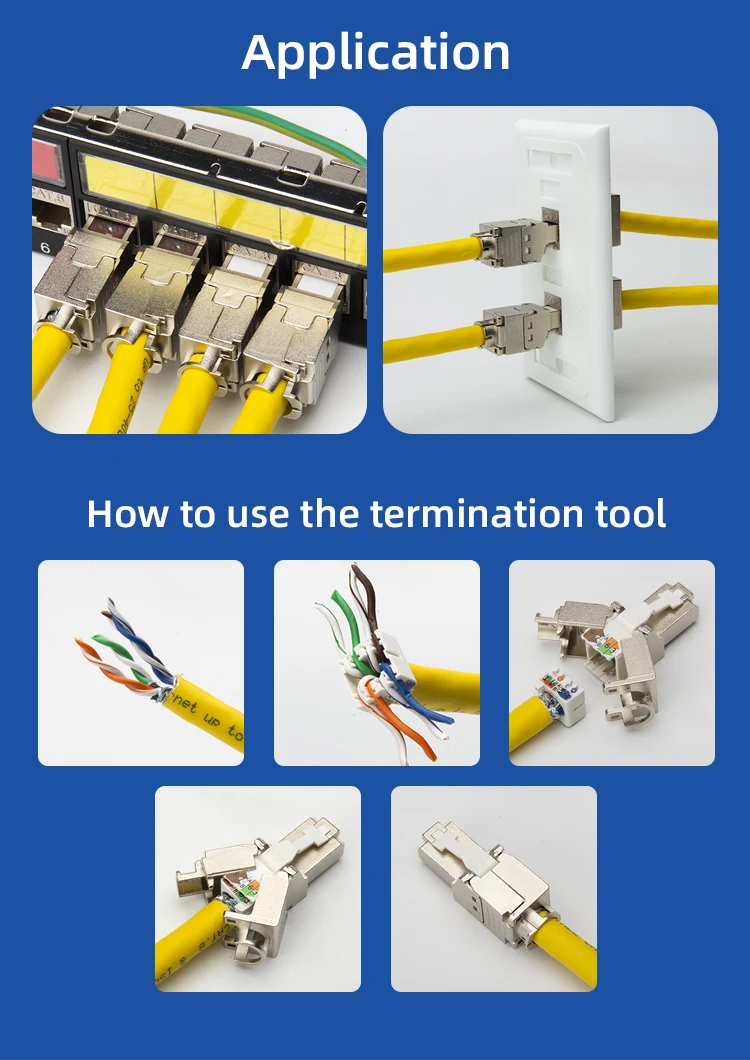 Cat8 STP Ethernet Connectors - Tool Free RJ45 Solutions