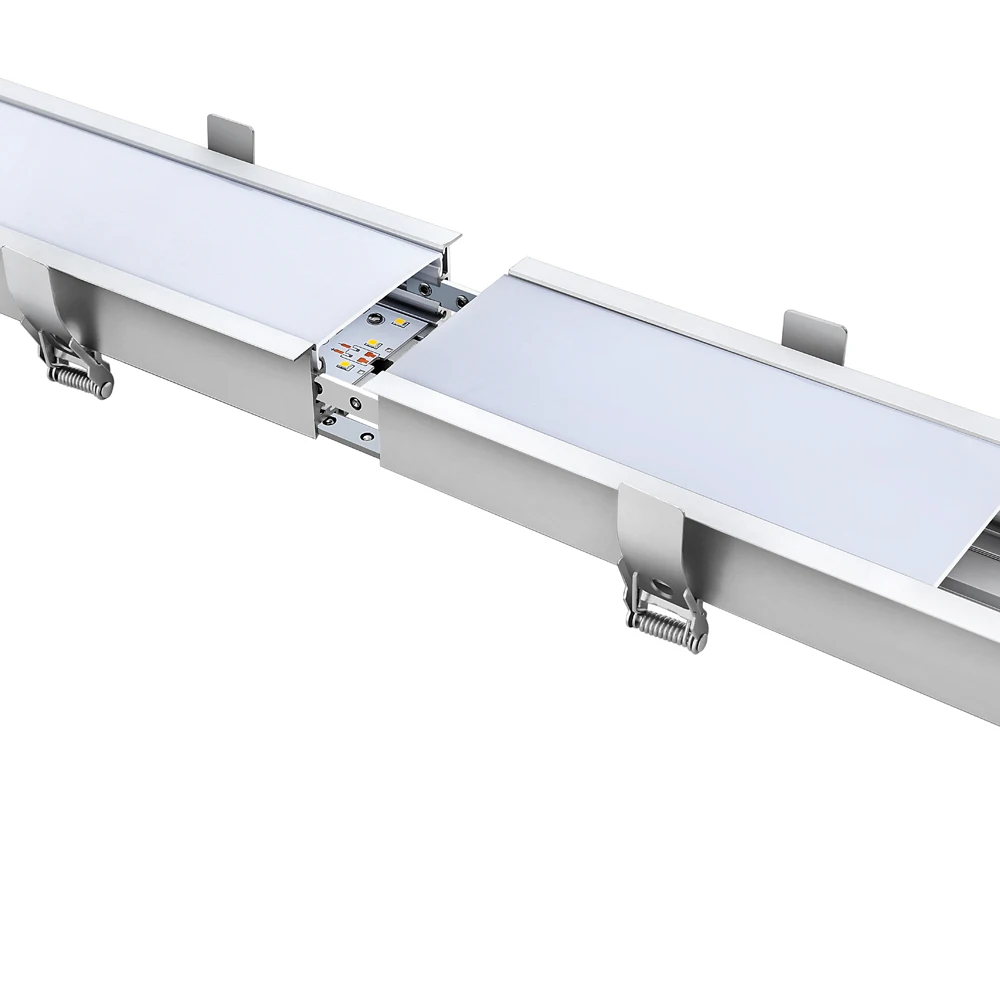90*35mm Profile Recessed LED Linear Trunking Light 0-10v Dimmable/triac ...