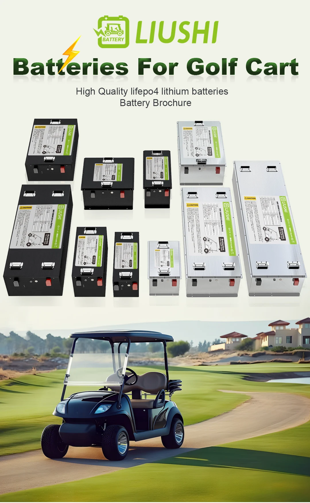 Electric Car Forklift Golf Cart Lithium Ion Battery 48v 60v 72v 96v ...