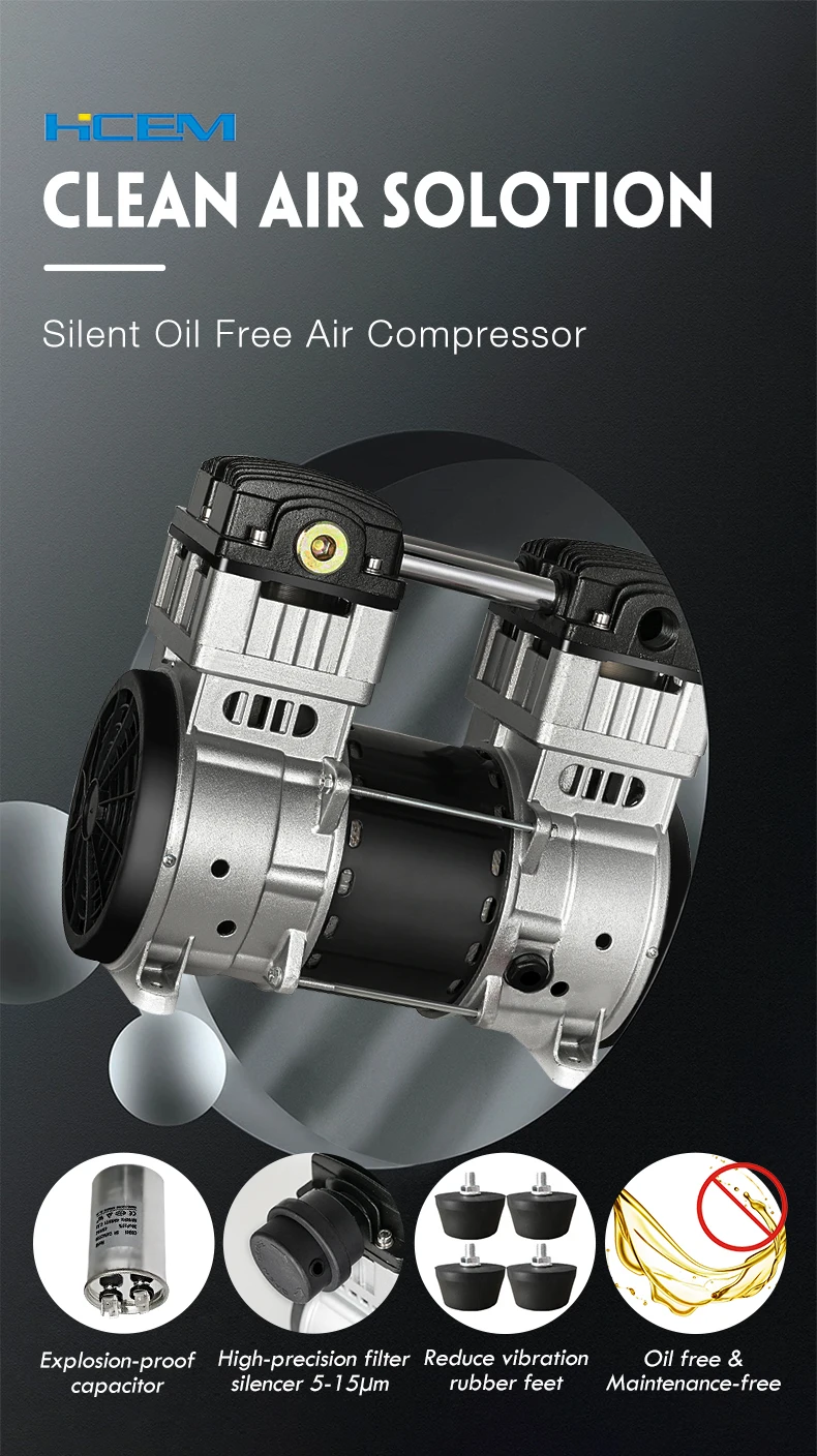 HC1100A Portable Tankless Air Compressor - Mute & Efficient