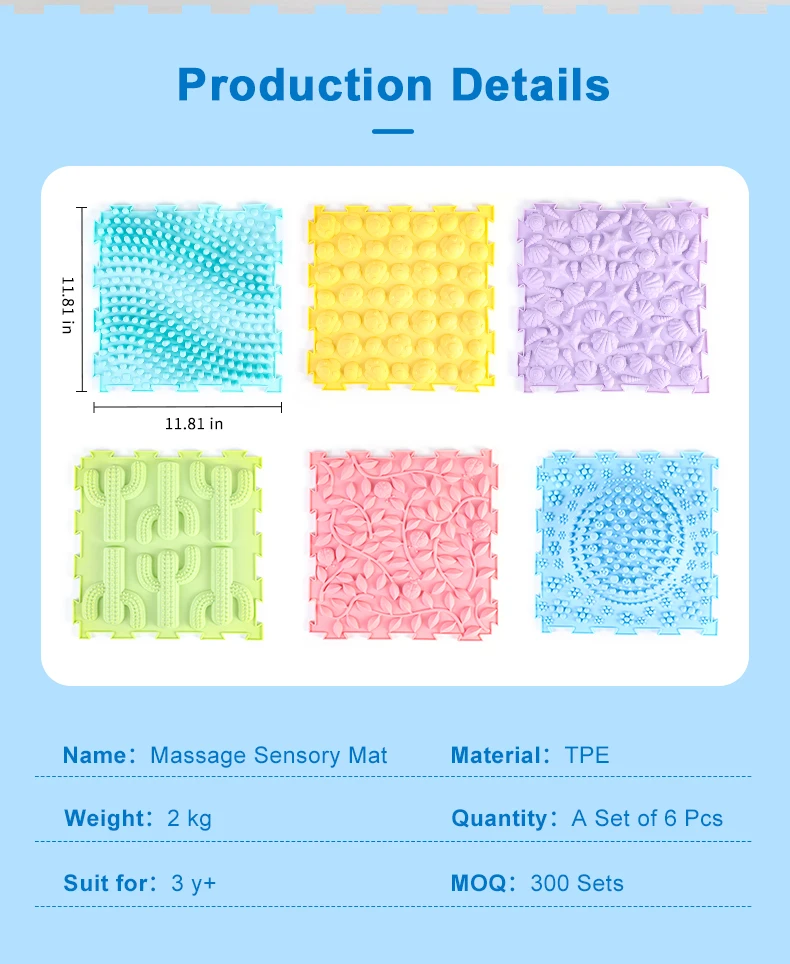 Sensory Autism Orthopedic Puzzle Mat for Kids - Educational Toys Set