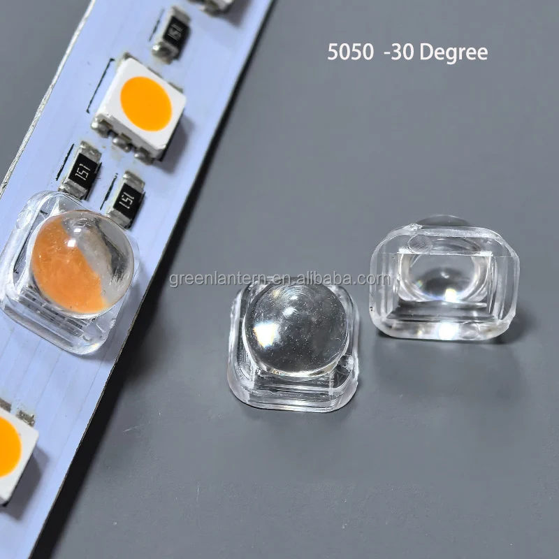 5050 LED Lens Reflector Collimator PMMA - 30 60 120 140 Degree Convex ...