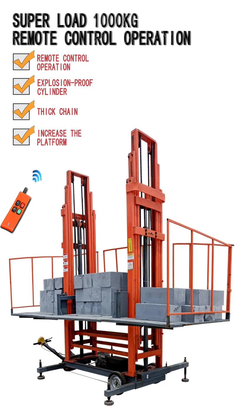 Galvanized Steel Movable Scissor Lift Scaffold 1000 Kg Of Hydraulic ...