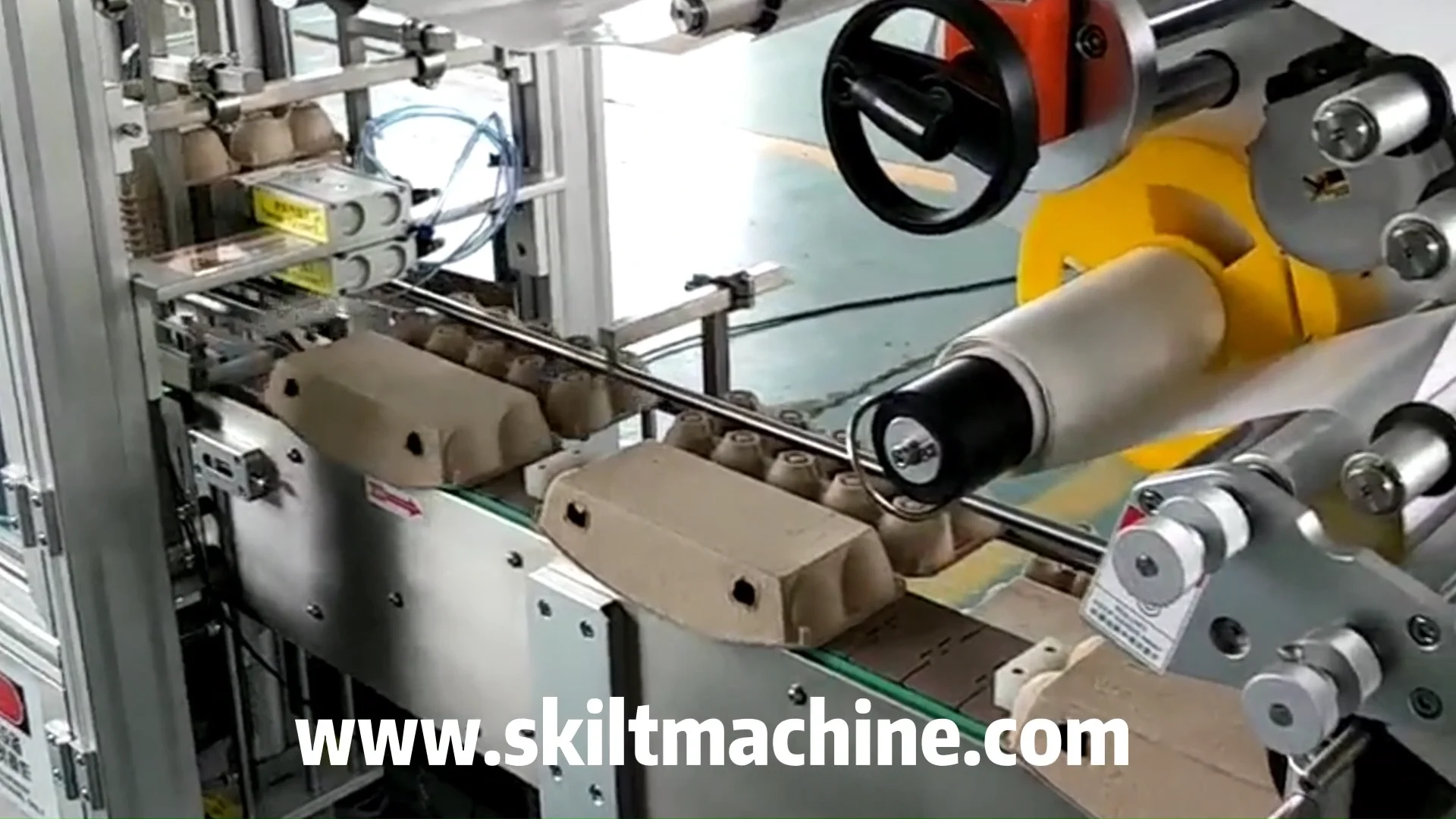 Skilt Auto Sticker Plane Top Egg Tray Box Carton Labeling Machine With ...