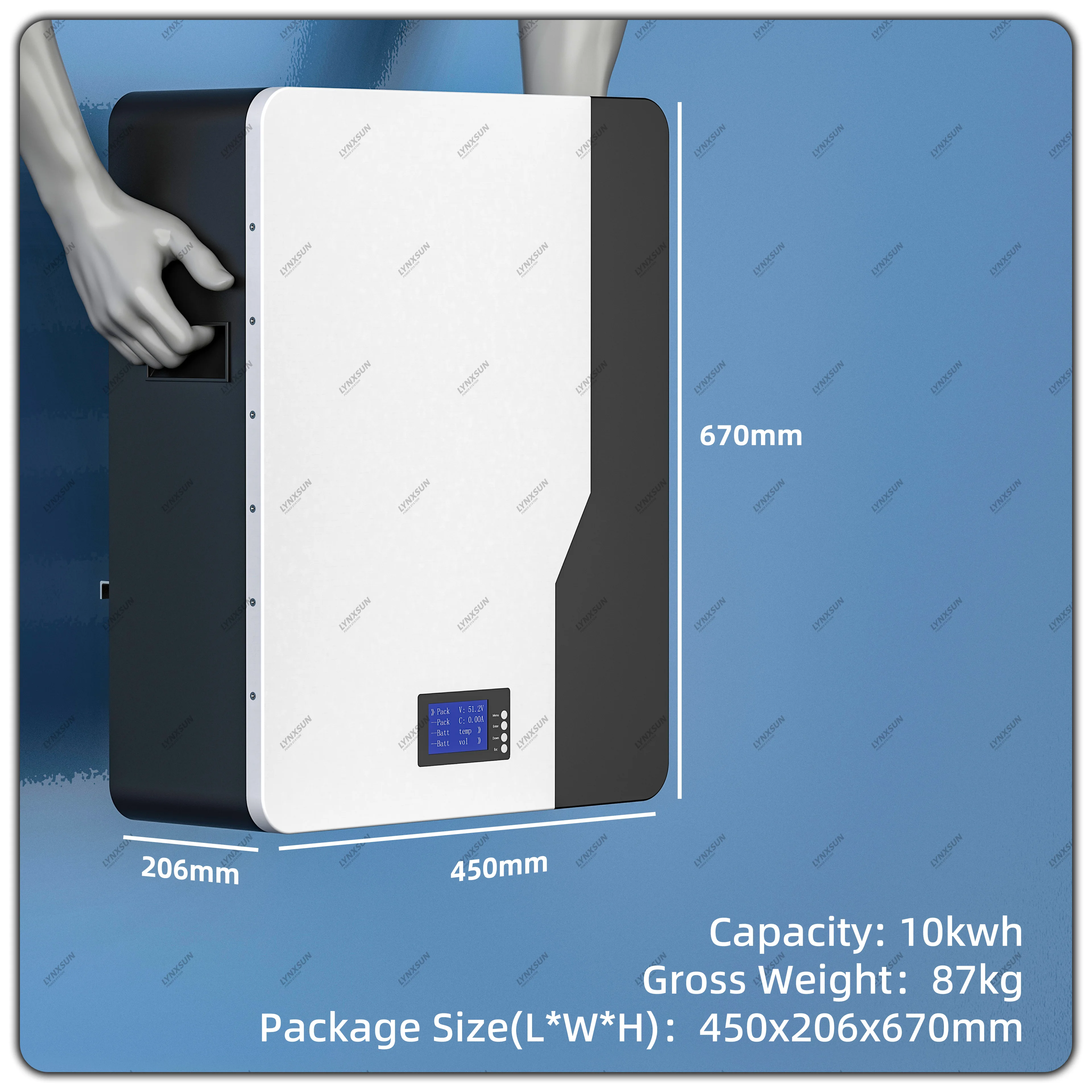 100ah 200ah Lithium Ion Battery For Solar System Wall Mounted Home ...