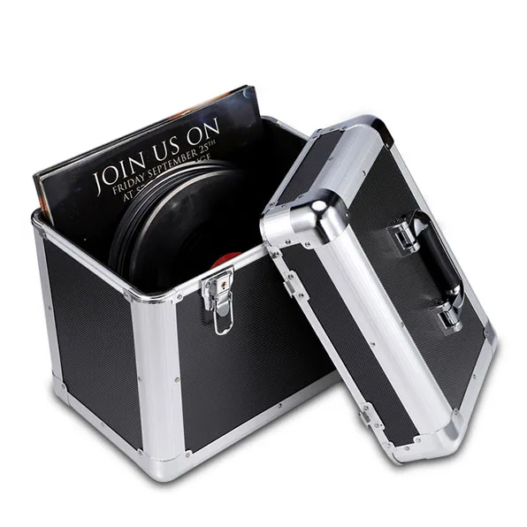 Aluminum CD DVD Record Storage Case Box - Durable Hard Shell with ...