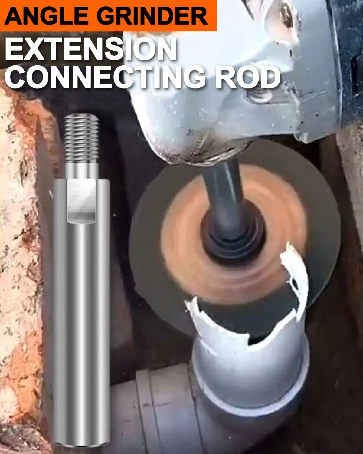 M10 Threaded Rotary Angle Grinder Extension Shaft Adapter Lever For 100 ...