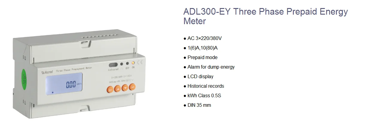 Acrel Adl300-eynk Power Management Communication Rs485 Modbus-rtu 3 ...
