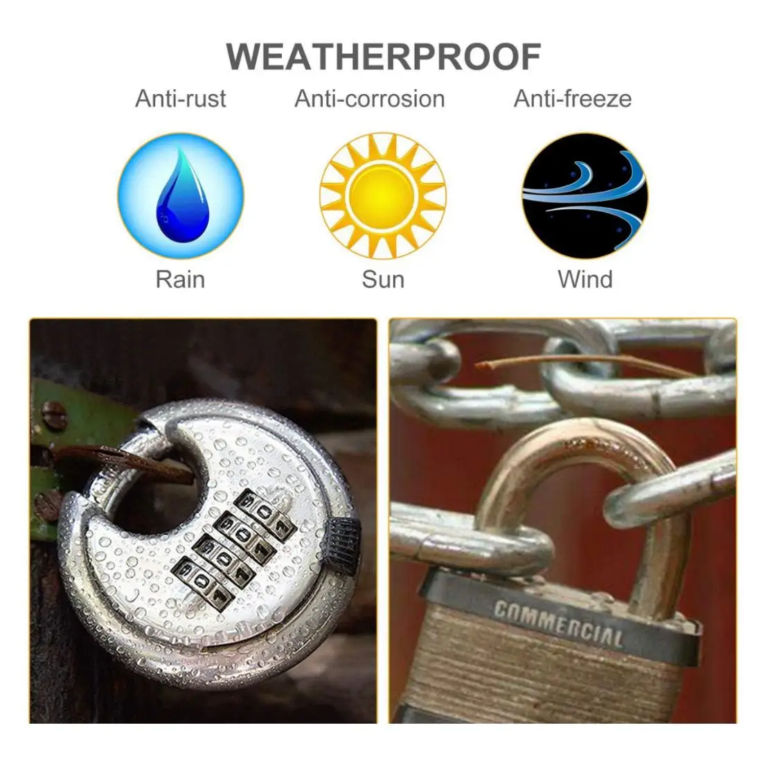 Stainless Steel 4 Digit Discus Lock - Resettable & Secure