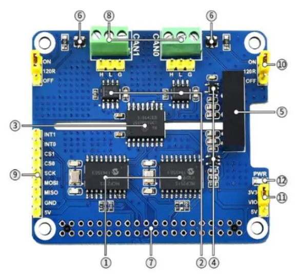 Raspberry Pi Dual-channel Isolated Can Bus Expansion Development Board ...