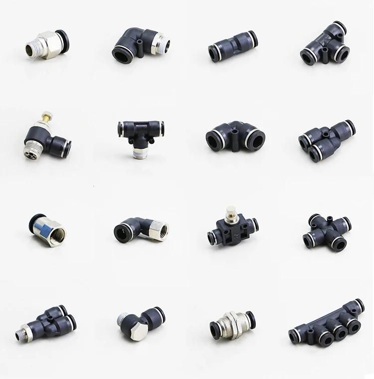 M4 M6 M8 M10 M12 Bsp Bspt Npt Types Of Pneumatic Fittings Plastic ...