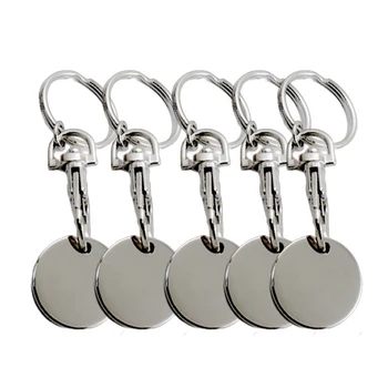 Wholesale Coin Keyring Shopping Cart Key Chain Custom Logo Enamel ...