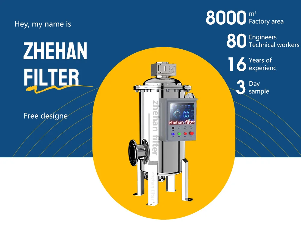 Zhehan Industrial Dn100 Self-cleaning Carbon Steel Automatic Backwash ...