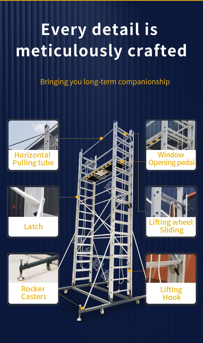 Metallic Andamio Ladder Type Frame With Telescoping Pulley for Scaffold ...