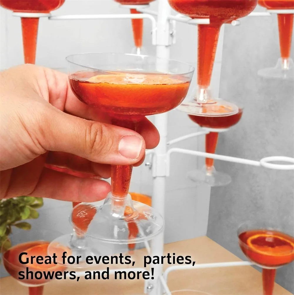 Tree Stand Wine Glass Flight Tasting Display Rack 3-tiers