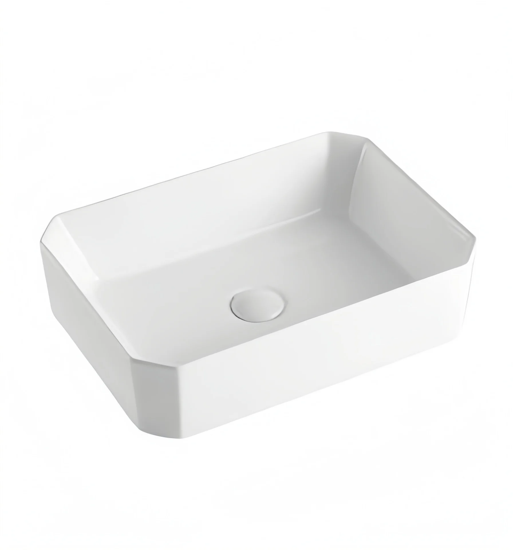Ceramic Octagon White Hand Washing Basin Table Top Mounted Cabinet Basin Sink With Faucet Hole ...