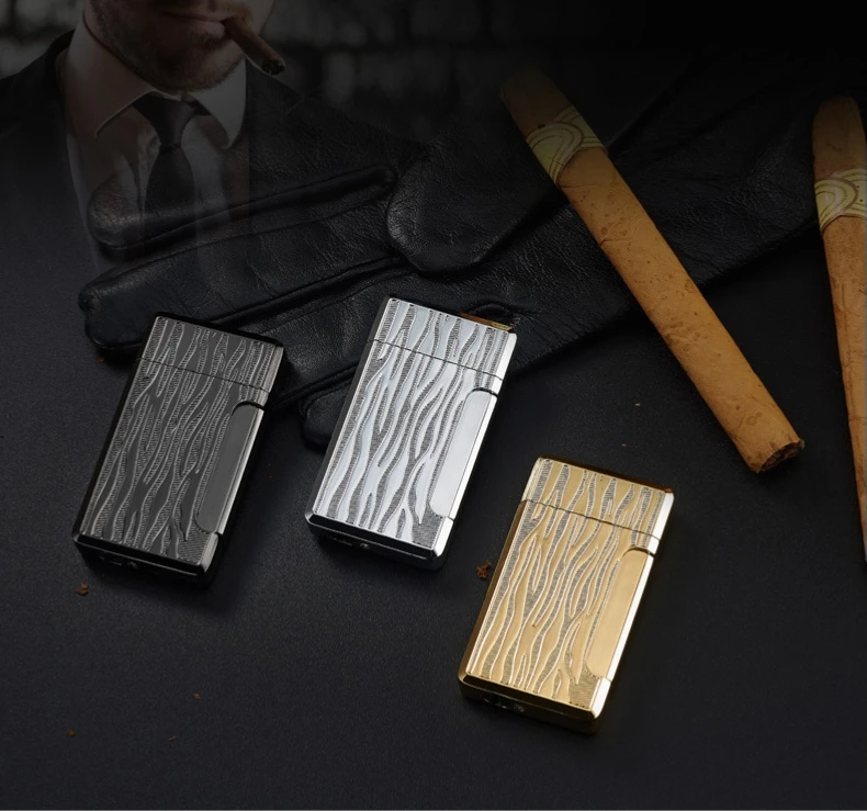 Ky 2024 New Turbo Torch Lighter Cmpact Butane Cigar Windproof Metal ...