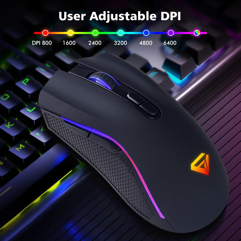 Custom Logo Wired Gaming Mouse Cheap Rgb 7d Button Usb 16000 Dpi Led ...